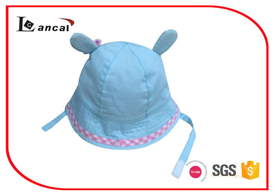 Applique and embroidery bucket hat, cotton sheeting lining with child velcro