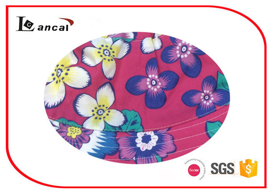 Tropical Printed Bucket Hat 52cm head circumference with yellow cotton lining
