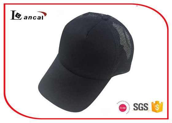 100% Cottonmens baseball caps with simple style black mesh and bend peak