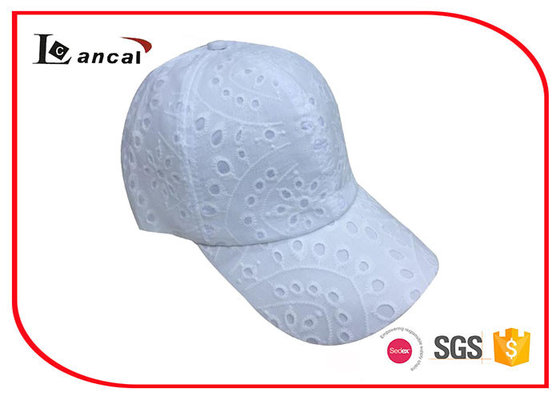 White eyelet baseball cap , 6 panel bend peak cap with white snapback