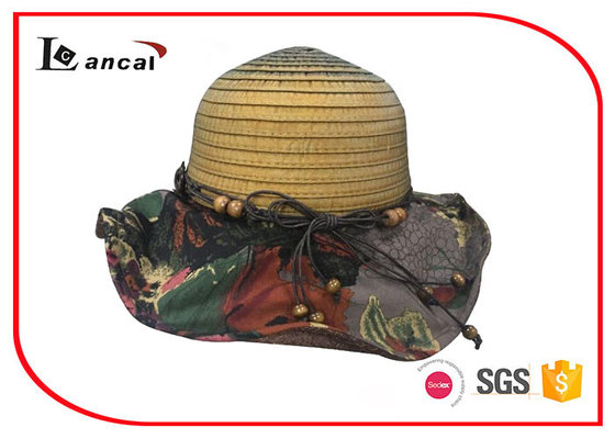 Spring Summer Hats For Women / Ladies  , Wooden Decoration Wide Brim Hat