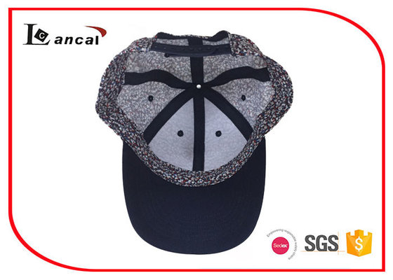 Printed Cotton Poplin Baseball Caps Hats , Cotton Twill Peak Baseball Caps For Men