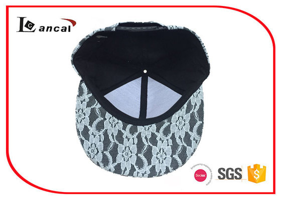 Double Layer Baseball Caps Hats , Flat Sports Cap Wrapped With Lace For Women