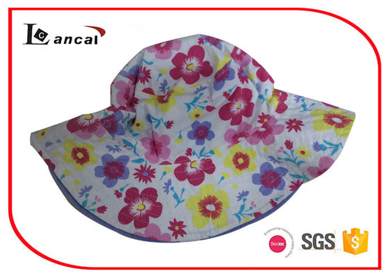 Reversible Wide Brimmed Sun Printed Bucket Hat For Girls Light Weight