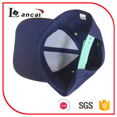 Children simple navy 100% cotton twill adjustable 6 panel baseball cap personalised