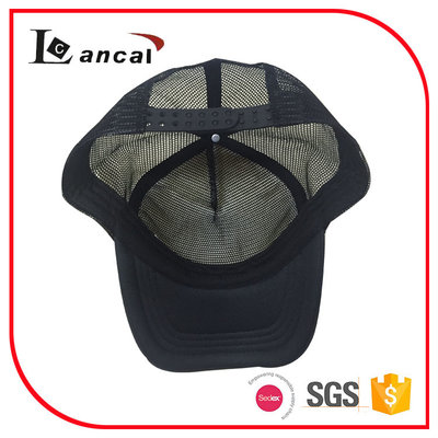 100% polyester white and black 6 panel baseball cap for adult