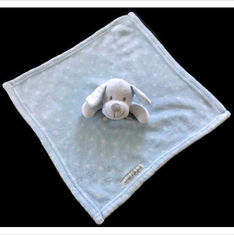 China Blue White Puppy Dog Kids Plush Dolls Stuffed Animal Blanket For Picnic , Bath supplier