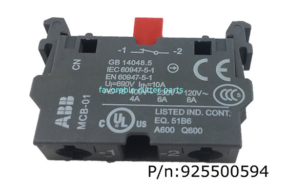 925500594 Cutter Parts GT7250 Switch ABB#MCB01 No Contact Block , Used For GT7250 Cutter Machine