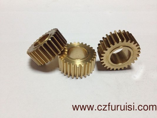 CNC machined straight pinion brass spur gear and lead screw