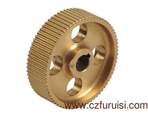 CNC machined straight pinion brass spur gear and lead screw