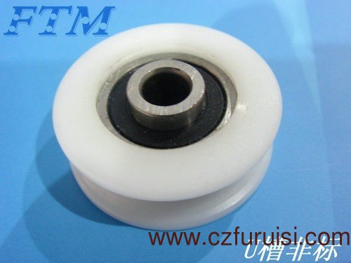 Nylon pulley , Nylon bearing , Groove sliding door wheel See larger image Nylon pulley ,