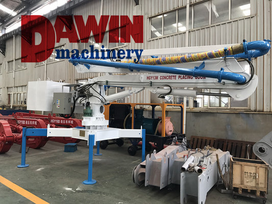 13m concrete placing boom concrete distributor with 4 wheels trailer system on sale supplier