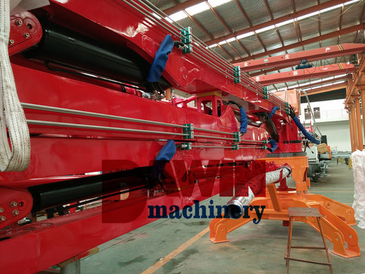 23m concrete placing boom 4 arms stages concrete distributor with 4 wheels trailer system on sale supplier