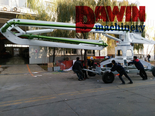15m trailer mobile spider concrete placing boom with flowing proportional valve supplier