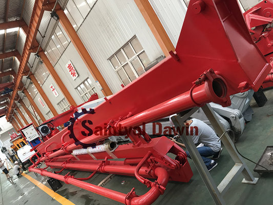 Detachable column hydraulic self-lifting jack up concrete placing boom with 29m 33m placing radius supplier