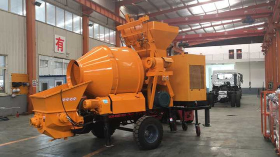 JBT30 concrete pump with mixer with 450L mixing drum and 30m3/hr pumping capacity on hot selling supplier