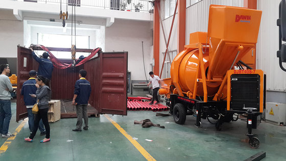 Trailer Mobile Concrete Mixer with Pump with 100m Steel Delivery Pipe Line on Sale supplier