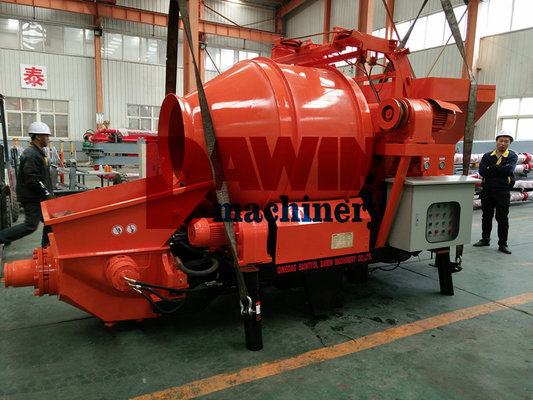 Concrete mixing pump with 450L mixer and 30 cubic meter per hour pumping capability supplier
