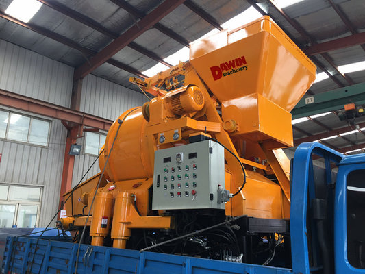 Automatic concrete mixing pump mixer pump with cordless remote control and electric control panel supplier