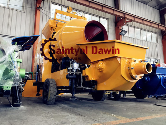 Trailer Mobile Easier Movable Full Diesel Power Concrete Mixing Pump with 450 L Drum Mixer on Hot Selling China Supplier supplier