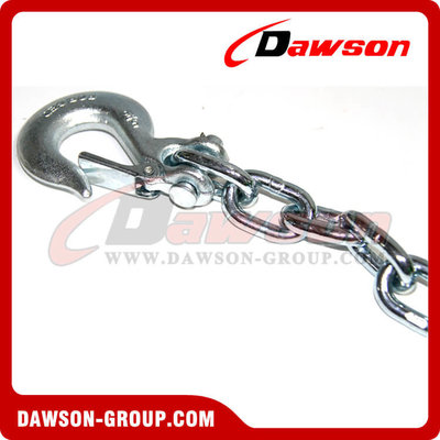 G43 Trailer Safety Chains Assembly with Slip Clevis Hook & Latch