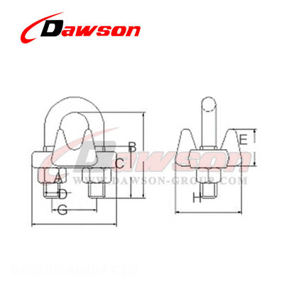 American Type G450 Drop Forged Wire Rope Clips