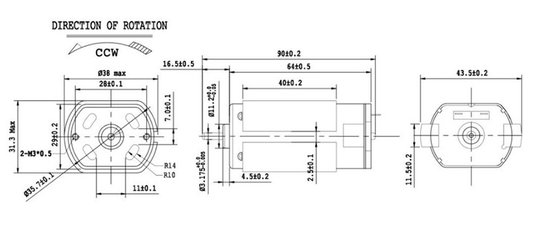 High Voltage 230V DC Robot Electric Motors For Robotic Sweeper / Grinding Machine