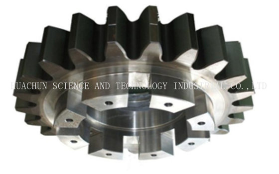 Stainless Steel Sprial Bevel Gear , Metal Double Spur Gear for Machine Planetary