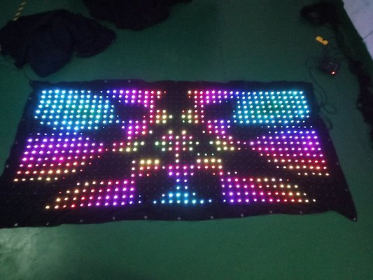 Stage Lighting Fireproof  Velvet RGB 3 in 1 P10  LED Vision Drape