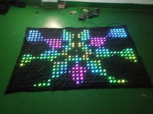 RGB Color  Fireproof  Velvet  LED Video Cloth Similar as Chauvet Led Motion Drape