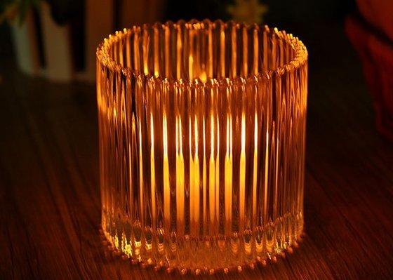 530Ml Personalized Glass Candle Holders For Table , Eco Friendly