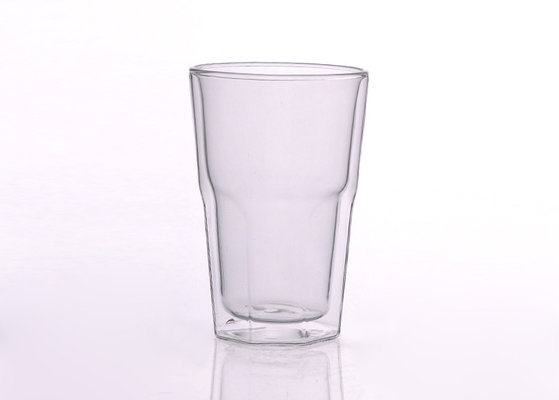 Borosicate Clear Double Layer Glass Tea Cup 360 ML Large Capacity