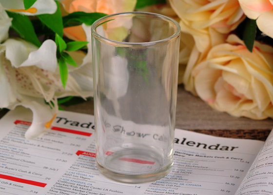 186Ml Water Glass Tumbler , straight tempered water glass cup 100mm high