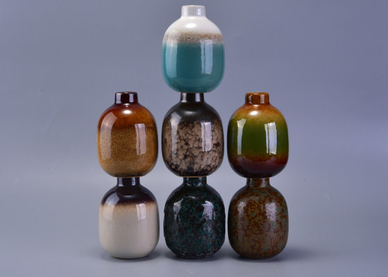 Luxury Ceramic Empty Diffuser Bottles Aromatherapy Home Oil Diffuser Transmutation Glazing Bottle