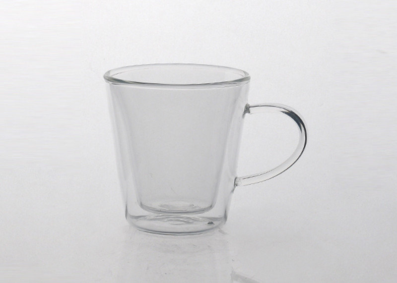 Pyrex の倍の壁のガラス コーヒー・マグのホウケイ酸塩の飲むガラス