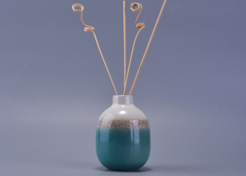 Luxury Ceramic Empty Diffuser Bottles Aromatherapy Home Oil Diffuser Transmutation Glazing Bottle
