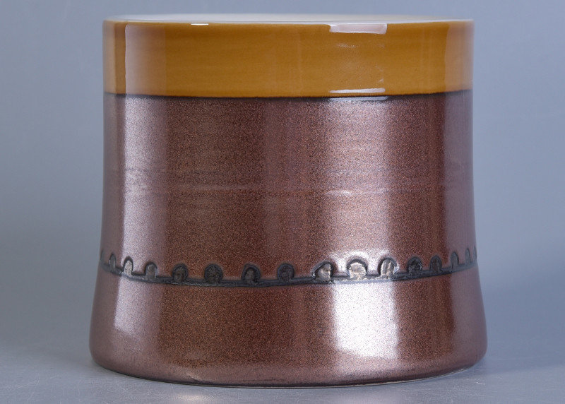 Customized Print Metal Glazing Candle Holder Ceramic For Wedding Decoration