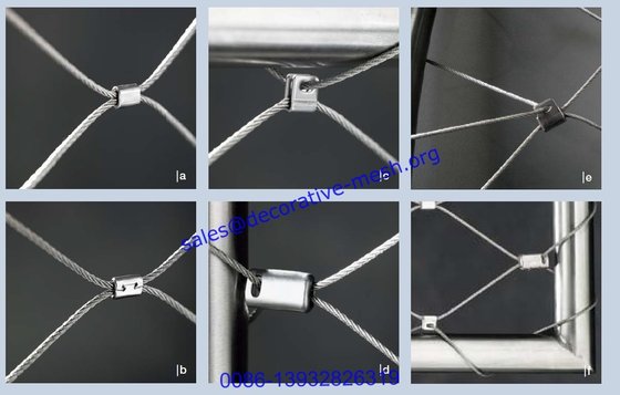 Stainless steel cable netting cilps installation