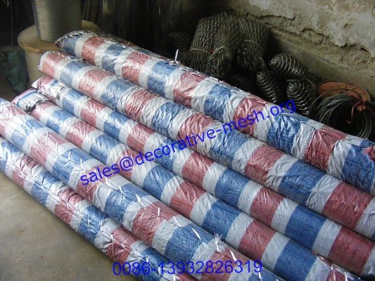 Ferruled mesh, rope mesh, achitectural rope mesh, protective mesh