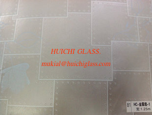Decorative glass insertion for laminating glass(marble paper)