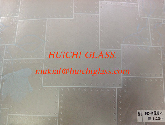 Decorative glass insertion for laminating glass(marble paper)