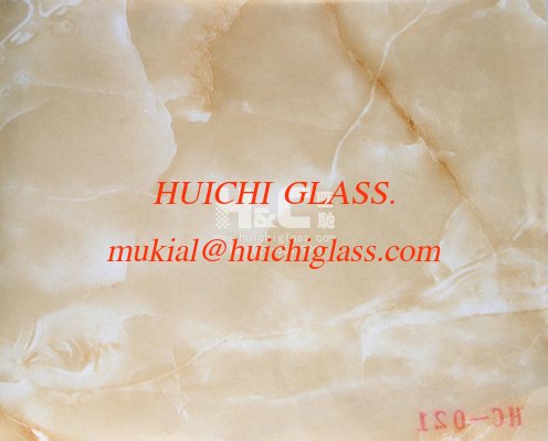 Decorative glass insertion(marble paper), wood design for laminated floor, glass floor