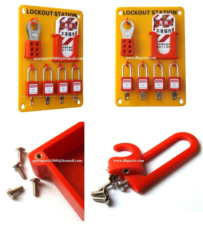 Insulation Wall mounted  4-Lock Lockout Station 23cm（W）*33cm（H）*0.5cm（T）OSHA Standard