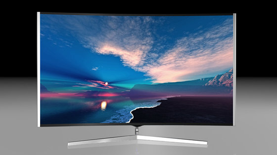 Super thin  60 " 4K Curved LED TV ATSC Dolby digital Android 7.0 uhd curved tv