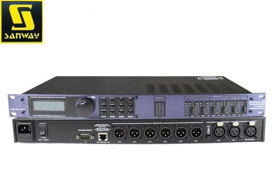 1 procesador de sistema de sonido audio del negro del procesador de Dsp de la entrada de micrófono de Rta con 2 entradas de línea