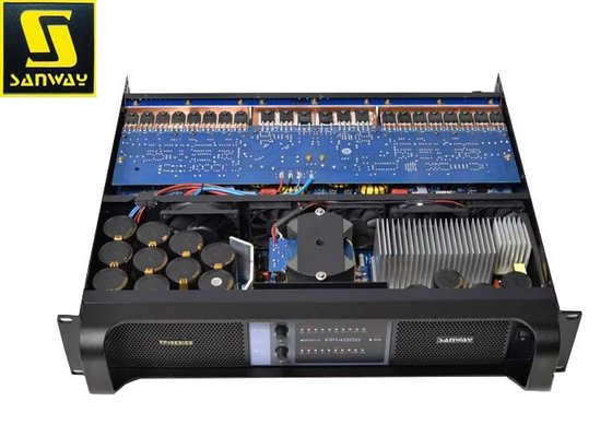 14000W  Black 2 Channel Mosfet Power Amplifier with Pure Copper