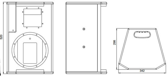 Two Way Lightweight Pa Speakers Home Theater Speaker With 200W Power Rated