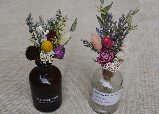 Eternal Dried Floral Arrangements , Colorful Miniature Dried Flowers For Table