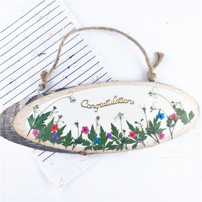 Door Hanger Material Pressing Large Flowers , Pressed Wildflowers For Restaurant