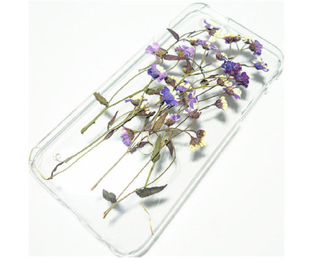 Eternal Natural Dried Flower Gifts , Framed Pressed Flowers Purple Daisy With Stem
